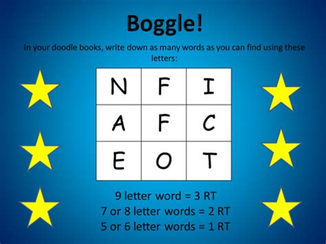 morning activities boggle teaching resources