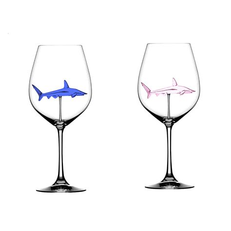 Glass Cup European Crystal Glass Shark Red Wine Gl Grandado