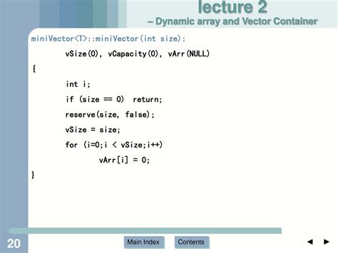 Ppt Lecture 2 Dynamic Array And Vector Container Powerpoint