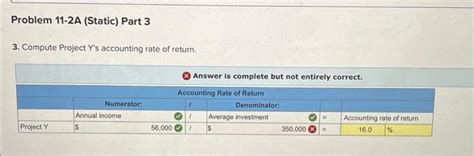 solved problem 11 2a static payback period accounting