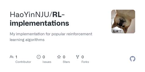 Github Haoyinnjurl Implementations My Implementation For Popular Reinforcement Learning
