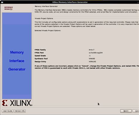 configuring the mig 7 series ip to use the ddr memory on digilent s nexys 4 board 21 steps