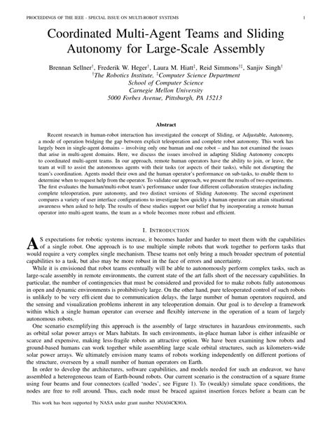 pdf coordinated multiagent teams and sliding autonomy for large scale