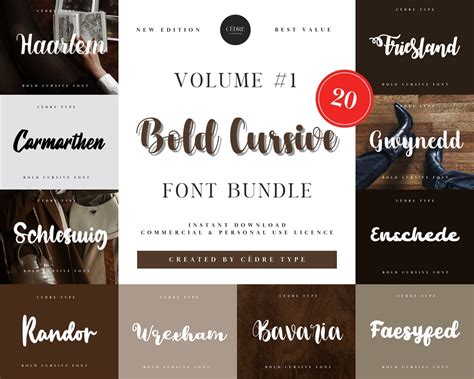 Bold Cursive Fonts Bundle 1 Bold Cursive Font Otf Signature Font Modern Calligraphy Fonts