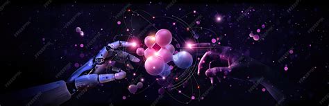 Premium Photo Science Ai Machine Learning Hands Of Robot And Human