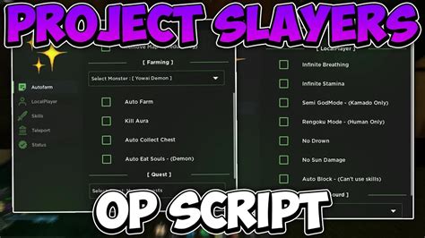 NEW Project Slayers Script Auto Farm Teleports Fishing More YouTube