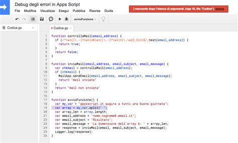 Identificare E Risolvere Gli Errori In Google Apps Script Con Il Debug