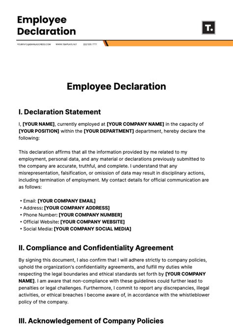 Free Declaration Templates To Edit Online