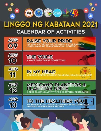 Official Lineup Of Activities For The LINGGO NG KABATAAN