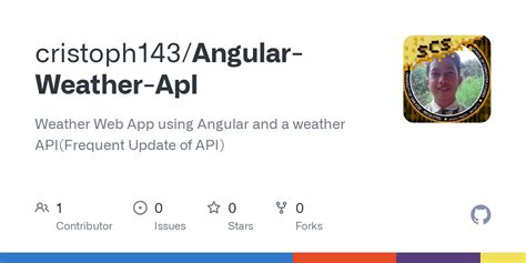 Github Cristoph143angular Weather Api Weather Web App Using Angular And A Weather Api
