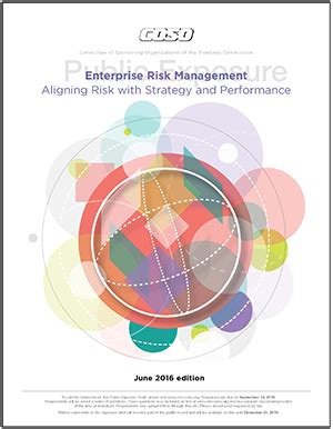 COSO Releases Exposure Draft Of An Update To The 2004 ERM Framework ERM Enterprise Risk