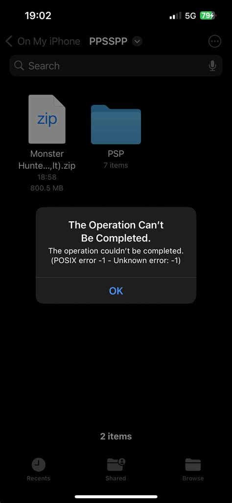 unable to unzip a large rom file r iphone