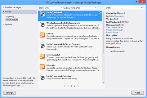 Using Entity Framework Code First With Telerik Reporting
