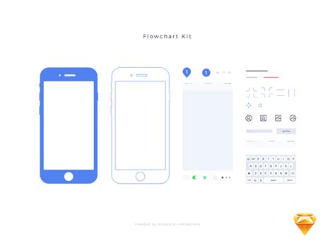 Flowchart Ui Kit Freebie Download Sketch Resource Sketch Repo