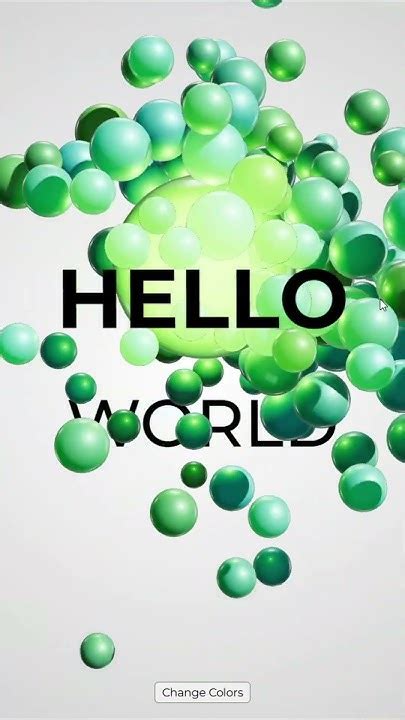 Amazing 3d Webgl Threejs Sphere Animation Html Css Js Three Js Youtube