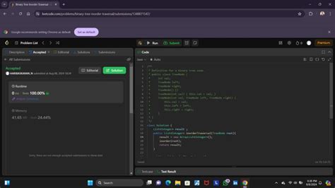 completed binary inorder traversal problem haribaskaran n posted on the topic linkedin