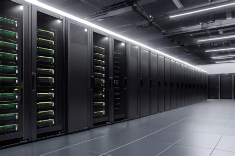 ai computer data center render premium ai generated image