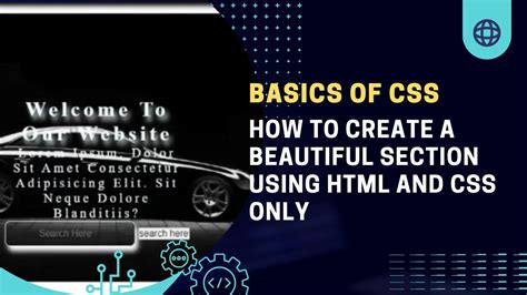 How To Create A Beautiful Section Using Html And Css Only Youtube