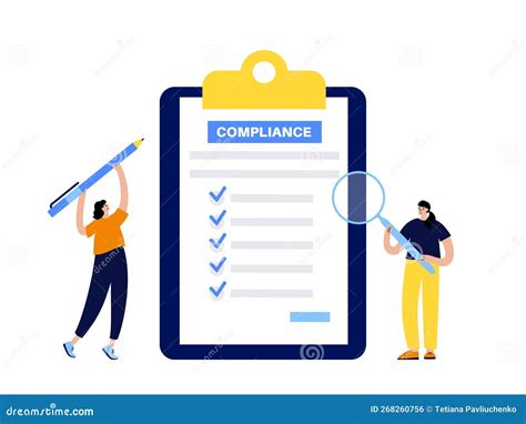 Compliance Document Checklist Stock Vector Illustration Of Principle Guidelines 268260756