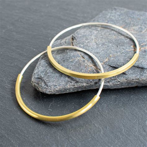 Sterling Silver And Brass Tube Spinner Bangle Inspire Makers