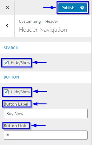 Header Section Setup In Aera Lite Help Nayra Themes