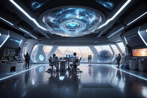 Premium AI Image Futuristic Quantum Space Opera Mathematics Lab
