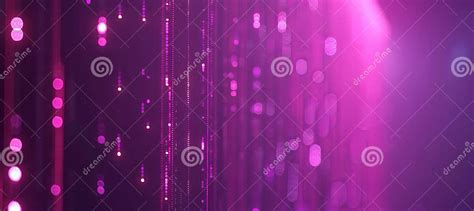 Pixelated Data Stream On Digital Interface With Glowing Dots Binary