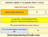 Linear To Square Root Conversion Instrumentation Tools