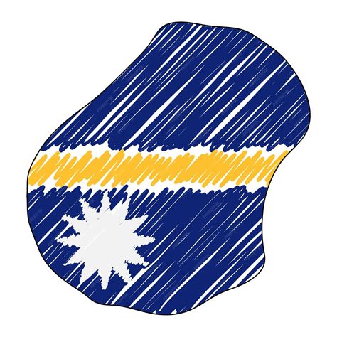 나우루 지도 손으로 그린 스케치 벡터 개념 그림 플래그 어린이 드로잉 낙서 지도 흰색 배경 벡터 일러스트 레이 션에 고립 된 Infographic 브로셔 및 프레 젠 테이