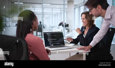 Busy Programmer Juggling Code In High Tech Meeting Room Talented