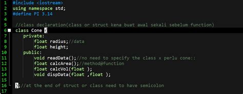 C Object Oriented Programming Introduction Of Class Programming Past Year Question