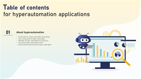 Hyperautomation Applications Table Of Content Ppt Powerpoint