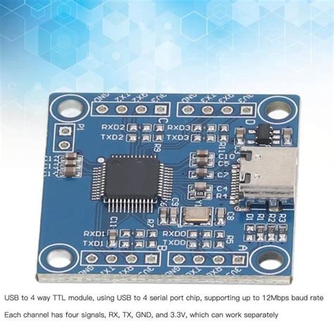 Jie Module Usb Vers Ttl Module Adaptateur Convertisseur Usb Vers Ttl Ch9344 12 Mbps Débit En