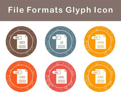 File Formats Vector Icon Set 20646815 Vector Art At Vecteezy