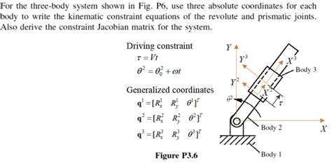 solved for the three body system shown in fig p6 use three absolute