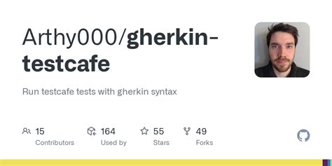 github arthy000 gherkin testcafe run testcafe tests with gherkin syntax