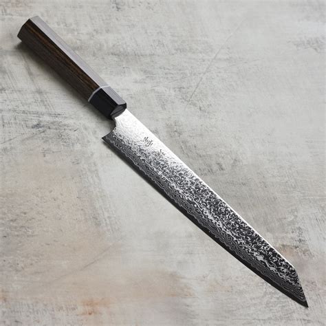 Seki Kanetsugu Zuiun Kiritsuke Sujihiki Japanese Chefs Knife 240mm 9 4 Sg2 Damascus Steel