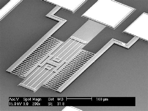 Example Of MEMS Beam Micro Resonator In Plane Motion Download Scientific Diagram