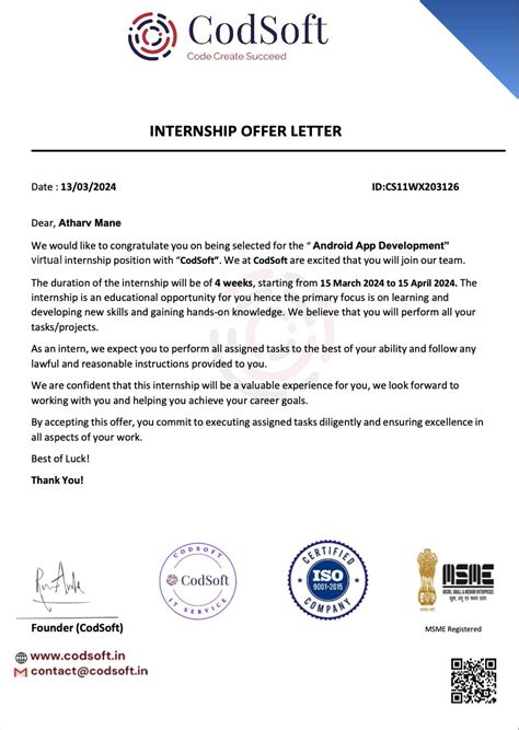 Atharv Mane On Linkedin Remoteinternship Appdevelopment Codsoft