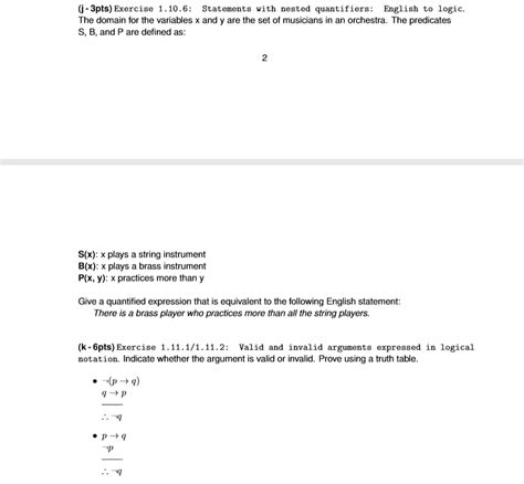 Solved J 3pts Exercise 1106 Statements With Nested