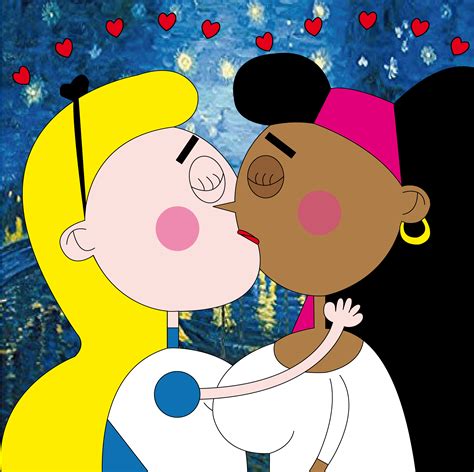 Lesbian Kiss Disney Crossover Fan Art Fanpop