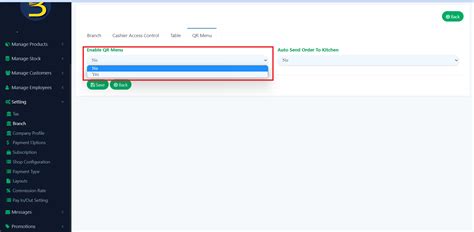 qr menu how to enable disable the qr menu in web admin bigpos support