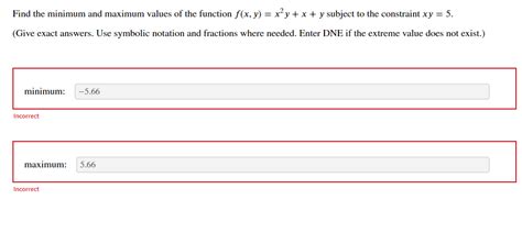 Solved Find The Minimum And Maximum Values Of The Function Chegg
