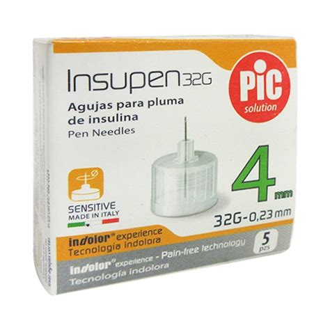 Agujas Para Pluma De Insulina Insupen 32 G 4 Mm 5 Pzas Walmart