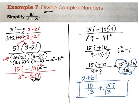 Division Of Complex Numbers Le 3 3 Math High School Math Showme