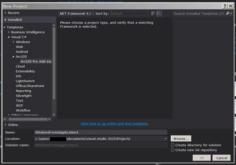 Solved Arcgis Pro Sdk Templates Are Not Present In Visual Esri Community
