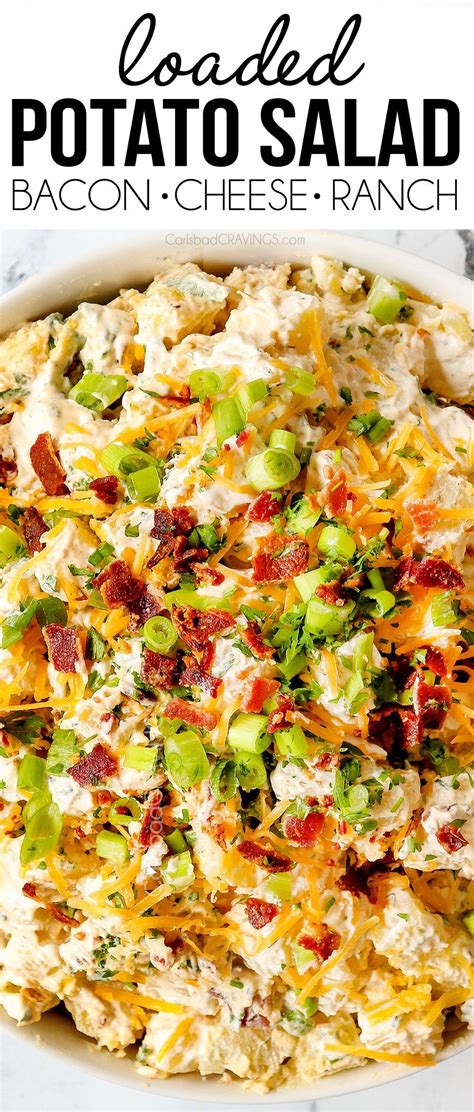Loaded Potato Salad With Bacon And Homemade Ranch Dressing Loaded