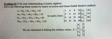 Solved Problem 2 Test Your Understanding Of Matrix Chegg Com