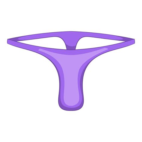 Premium Vector Purple Bikini Panties Icon Cartoon Illustration Of