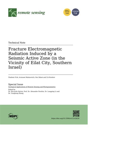 Pdf Fracture Electromagnetic Radiation Induced By A Seismic Active Zone In The Vicinity Of